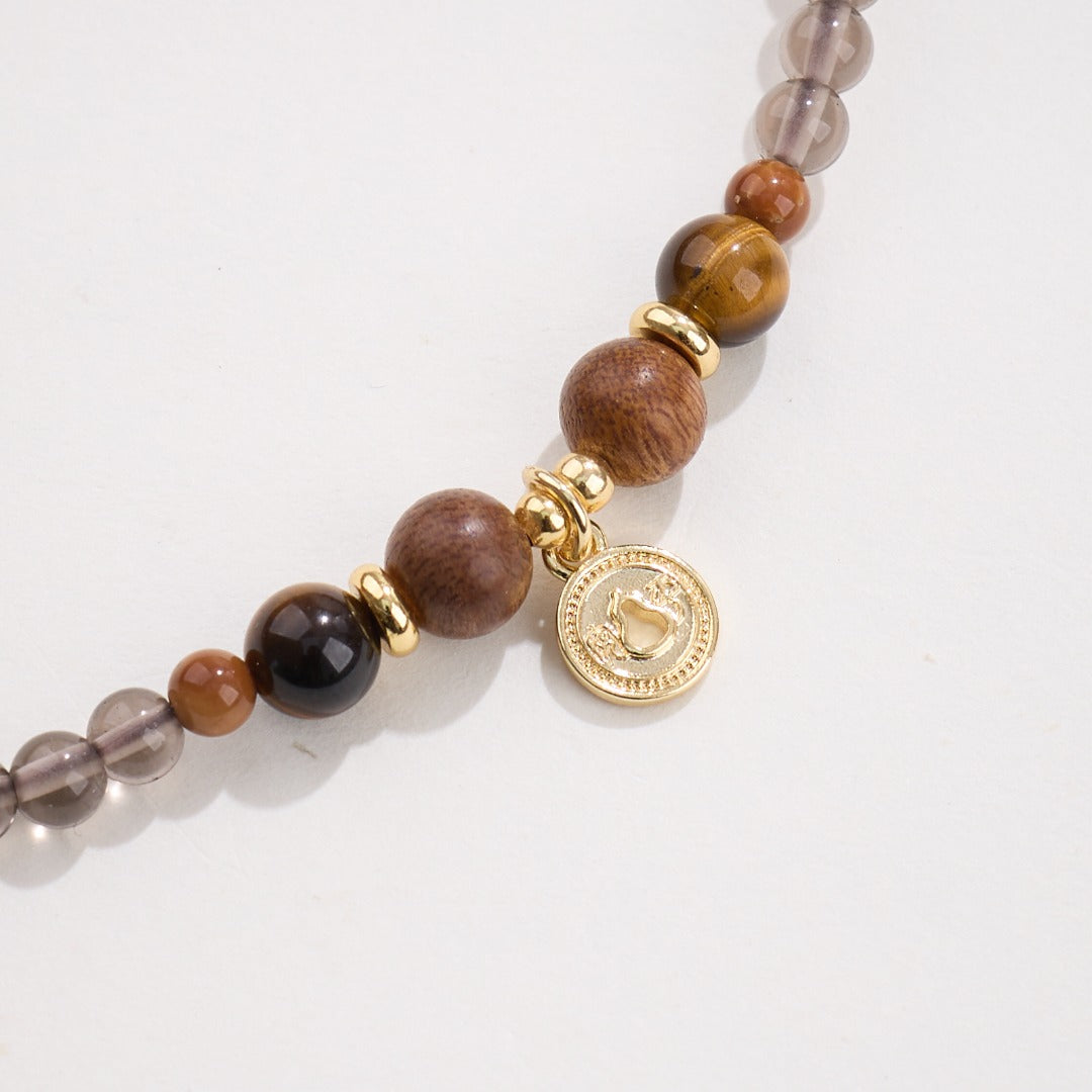 Ice Obsidian & Tiger Eye Feng Shui Wealth Bracelet – the qi flow